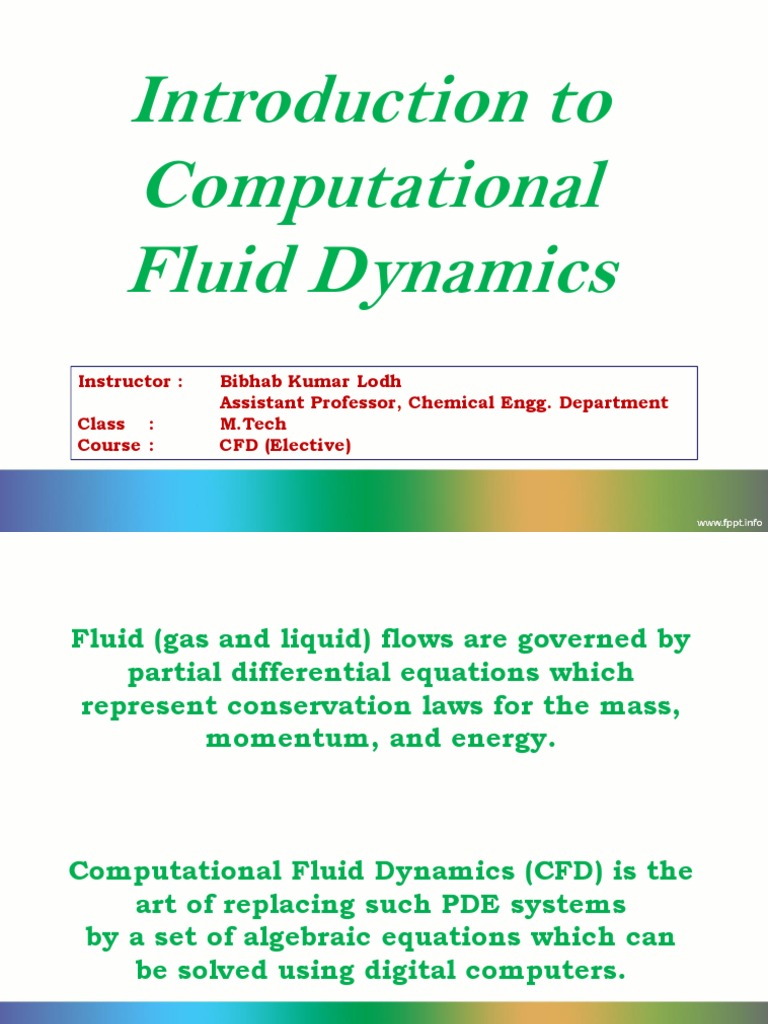 CFD Class M.tech | PDF | Computational Fluid Dynamics | Fluid Dynamics
