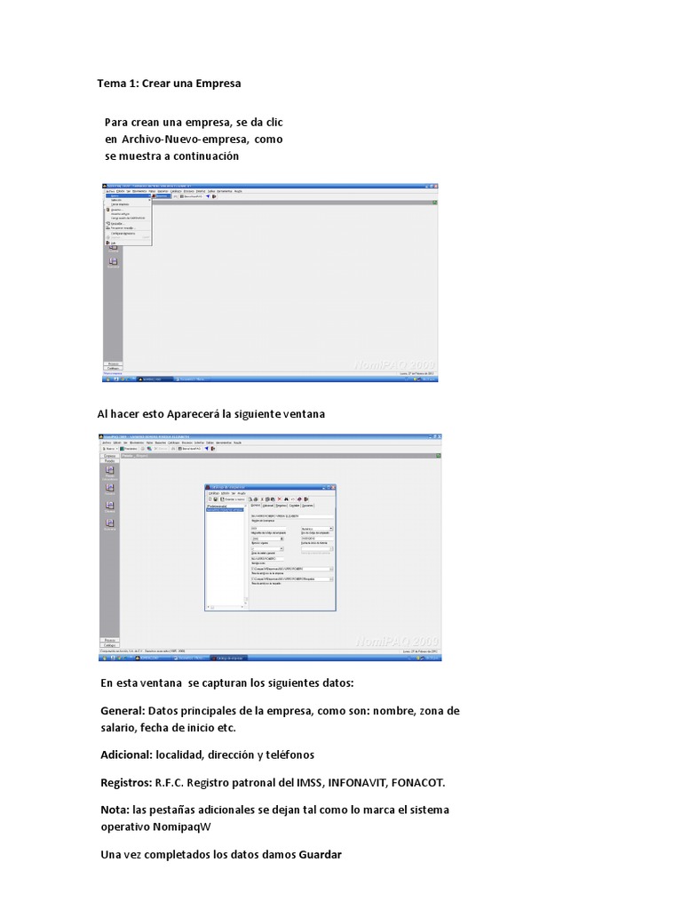 Manual de Nomipaq | PDF | Point and Click | Ventana (informática)