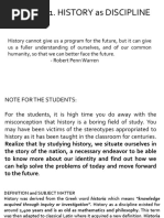 WHAT-IS-HISTORY (Freshmen Module Copy) | PDF | Positivism | Historiography