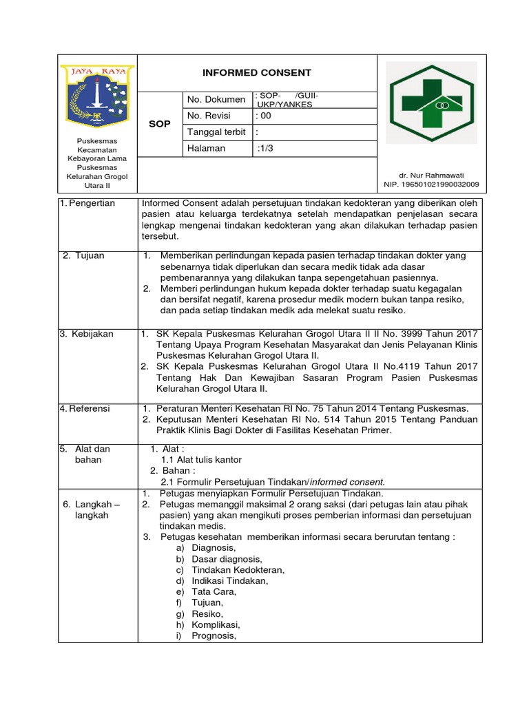 SOP Informed Consent | PDF