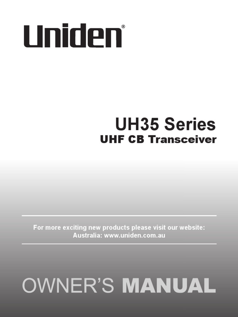 UH35 Series: UHF CB Transceiver | PDF | Broadcasting | Electronics