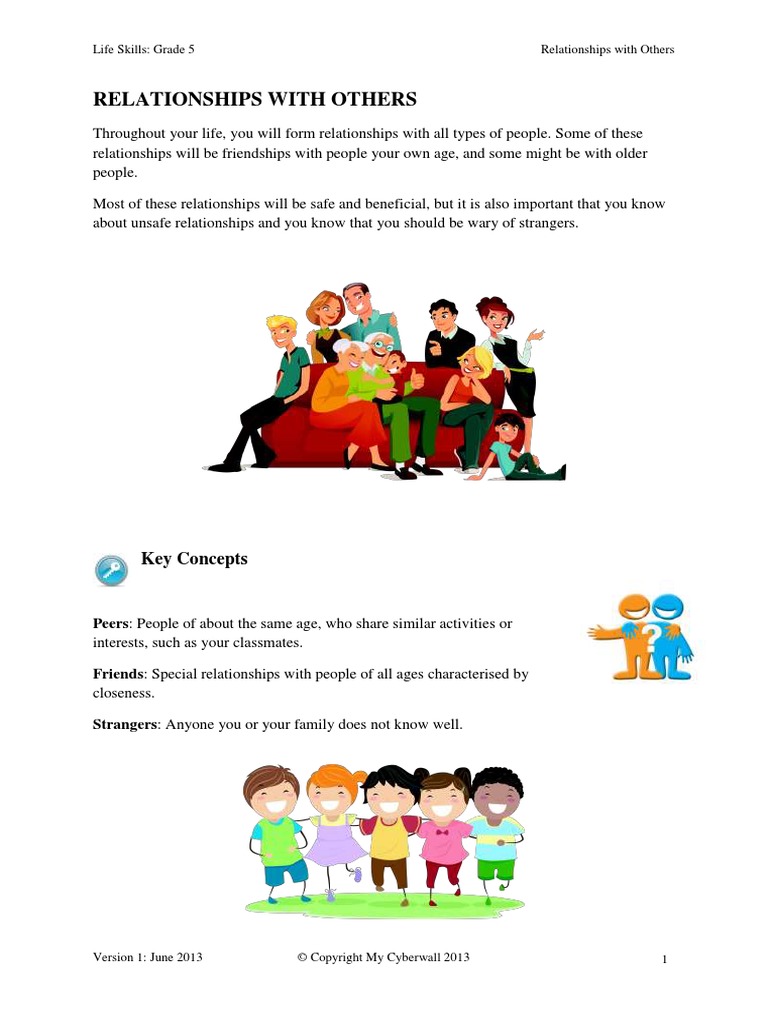 Relationships With Others: Key Concepts | PDF | Friendship | Negotiation