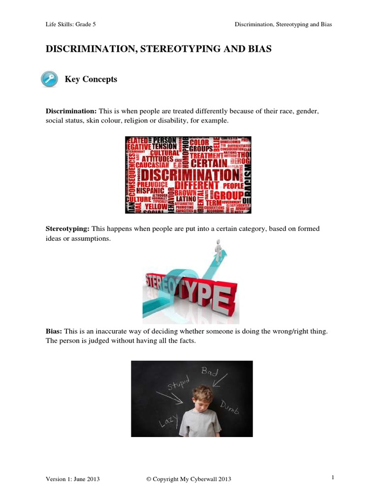 Discrimination Stereotyping Bias PM | PDF | Discrimination | Stereotypes