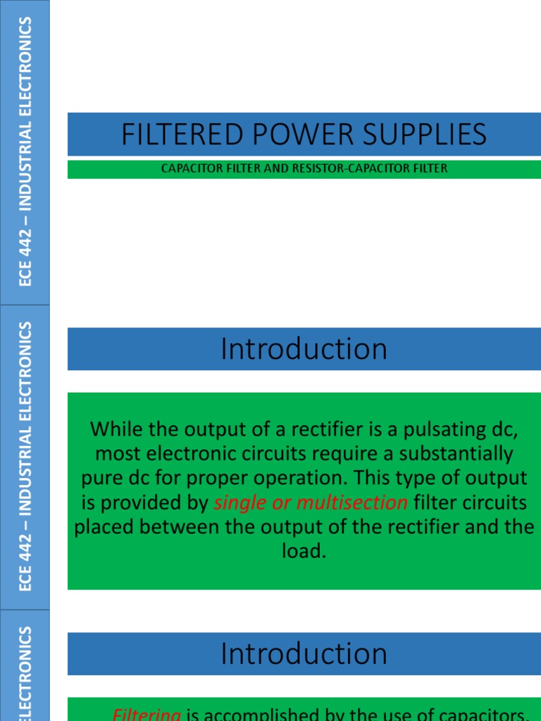 Indus Elec - Module 1 Filtered Power Supplies | PDF | Capacitor ...
