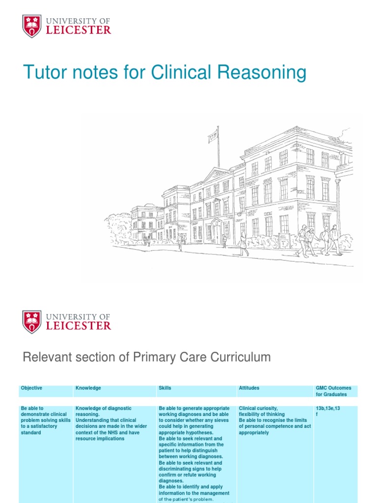 Clinical Reasoning Resources Final | PDF | Medical Diagnosis | Reason