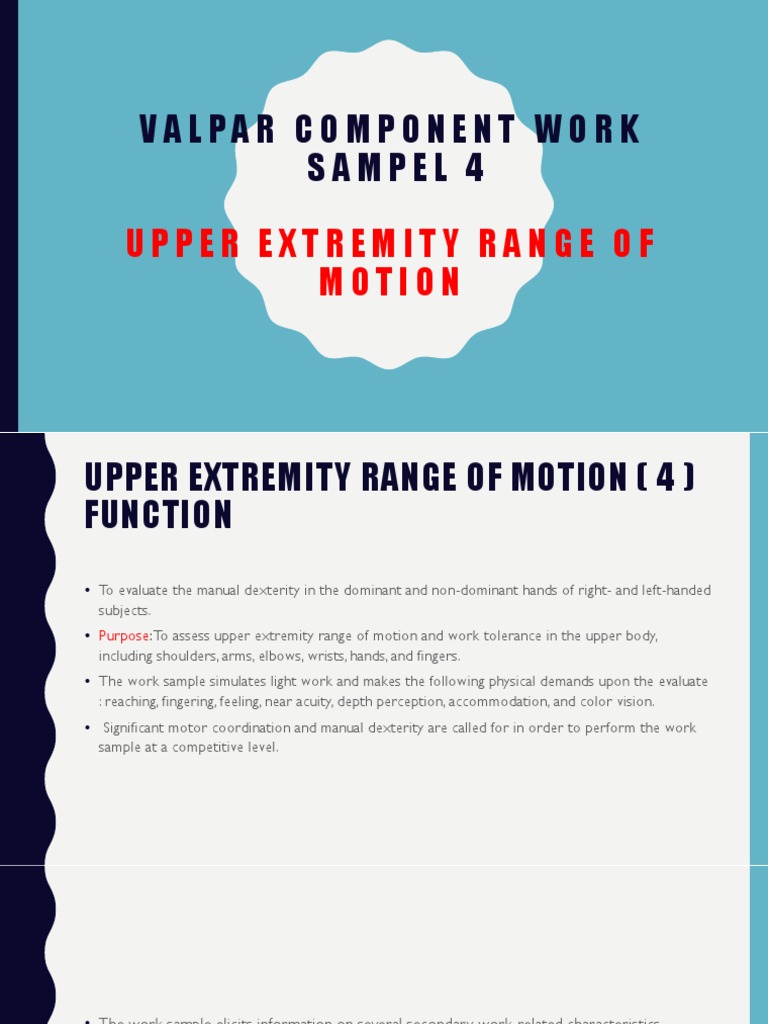 Valpar Component Work | PDF