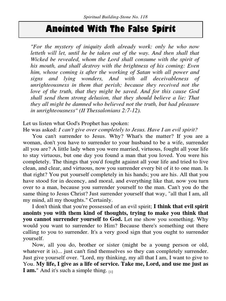 Understanding Spiritual Surrender and Deception | PDF | Glossolalia ...