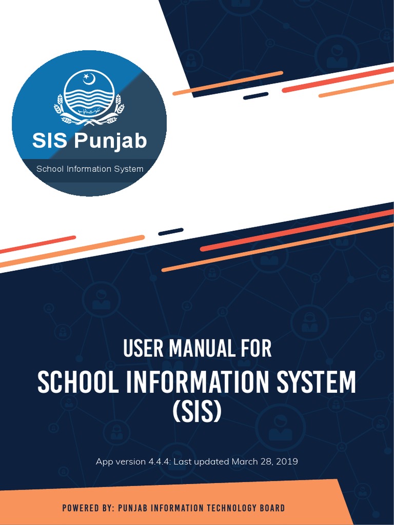 A comprehensive user manual for the School Information System (SIS ...