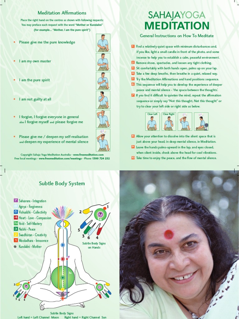 Meditation Affirmations: General Instructions On How To Meditate | PDF ...