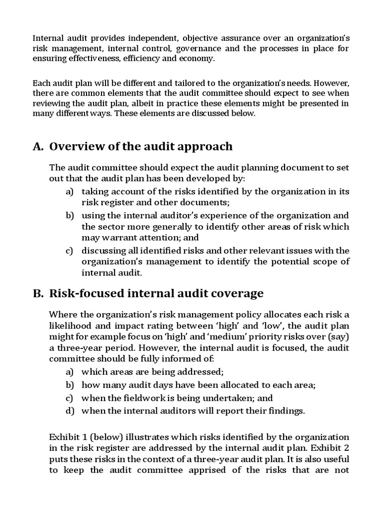 3-YR Internal Audit Plan | PDF | Internal Audit | Audit Committee