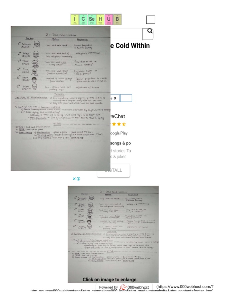 Cold Within Notes | PDF