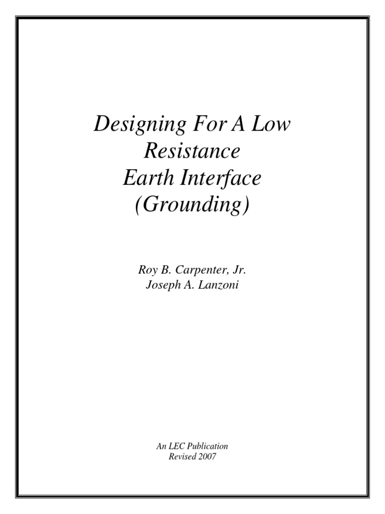 Principles of Grounding Design | PDF | Electrical Resistivity And ...