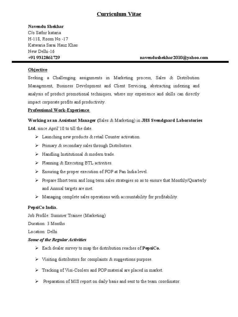 Navendu Shekhar | PDF | Sales | Marketing