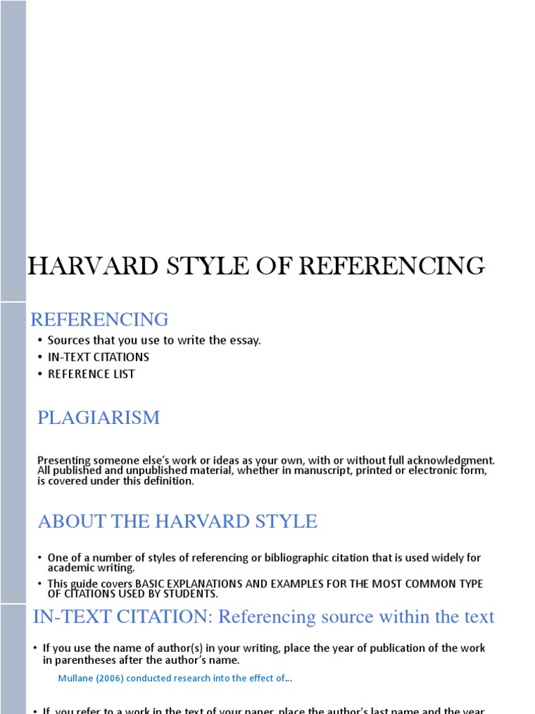 Harvard Referencing Style | PDF | Citation | Information Science