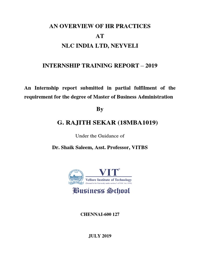 HR Practices at NLC India Ltd | PDF | Academic Degree | Master Of ...