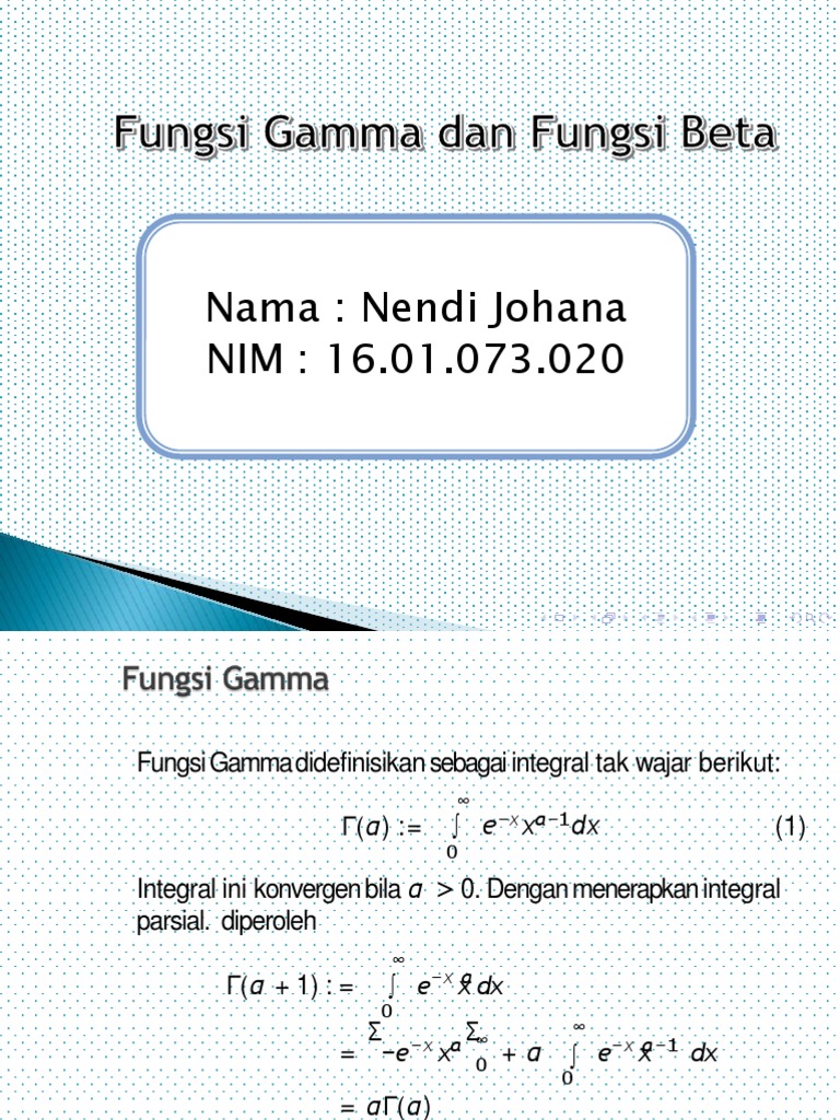 Fungsi Gama | PDF | Metode & Bahan Ajar
