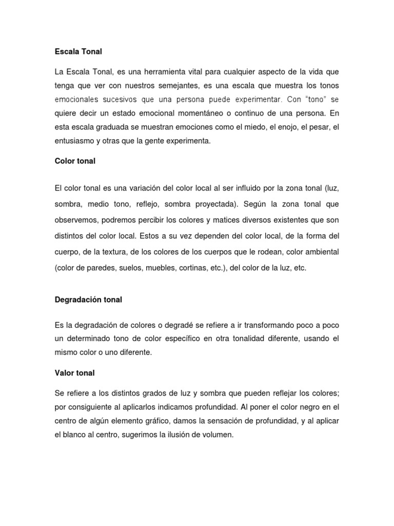 Escala Tonal | PDF | Rojo | Color