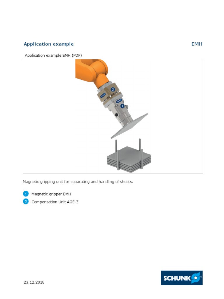 Magnetic Gripper EMH Application Guide | PDF