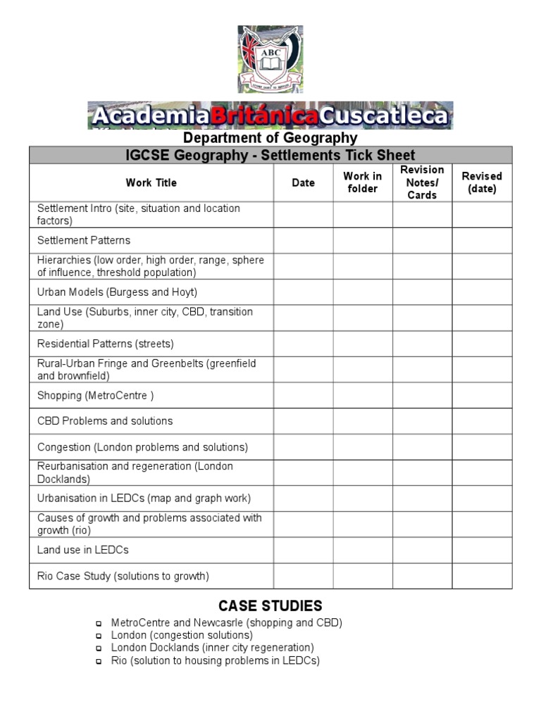 Settlement Tick Sheet | PDF