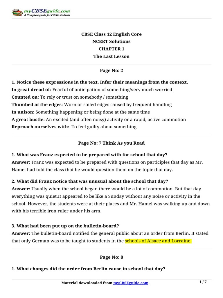 Class 12 English Vistas Solutions | PDF | Child Labour | Narration