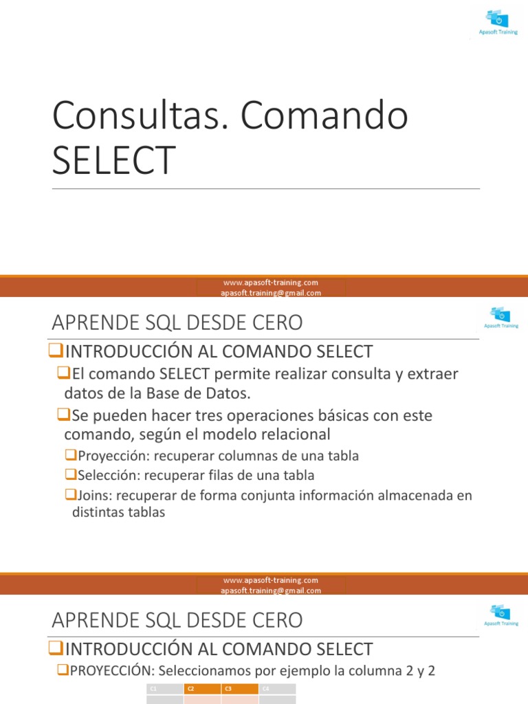 Introducci N SELECT | PDF | Informática