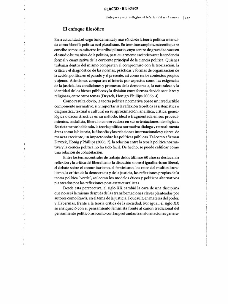 Enfoque Filosófico | PDF | Filosofia politica | Ciencias Políticas