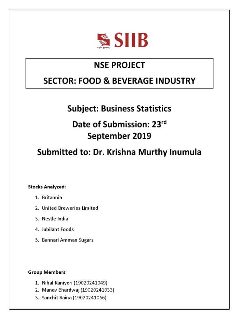 NSE Report | PDF | Student's T Test | P Value