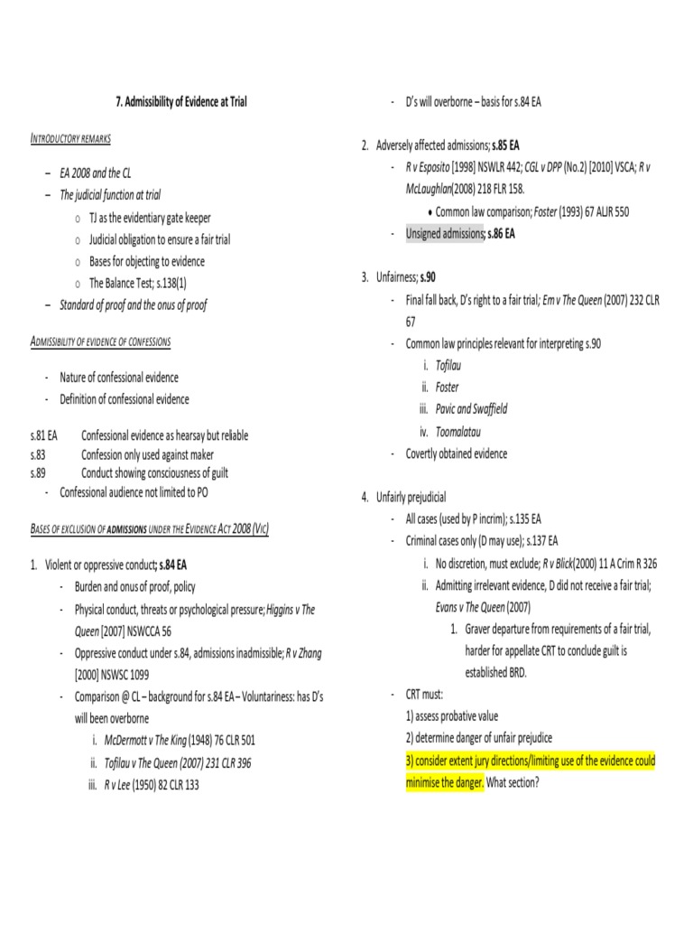 7 Admissibility of Evidence Obtained by Investigators | PDF ...