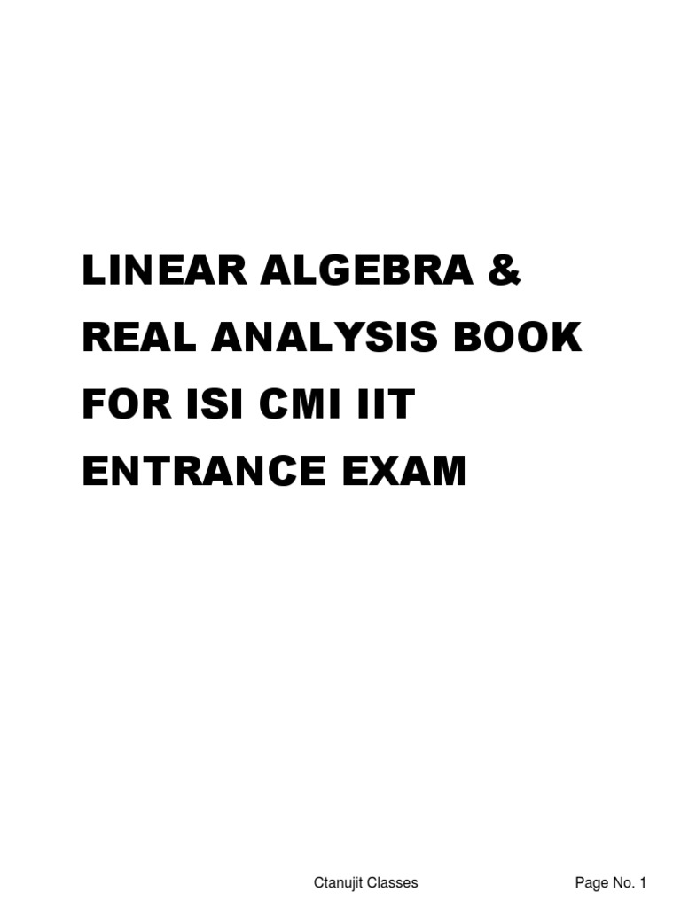 Linear Algebra and Real Analysis | PDF | Matrix (Mathematics ...