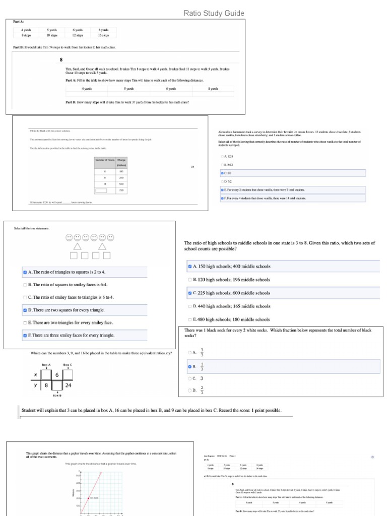 Ratio 1 3 Practice | PDF