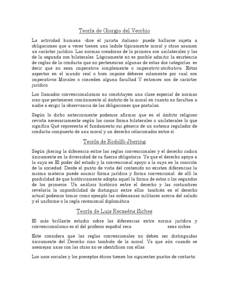 Teoría de Giorgio Del Vecchio | PDF | Moralidad | Justicia