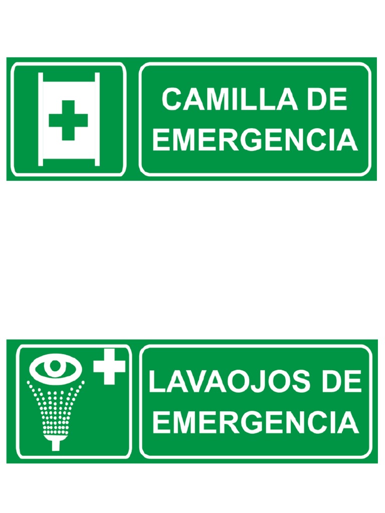 Señalizacion Camilla de Emergencia | PDF