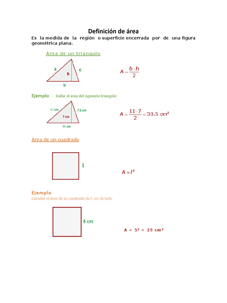 Definición de Área | PDF
