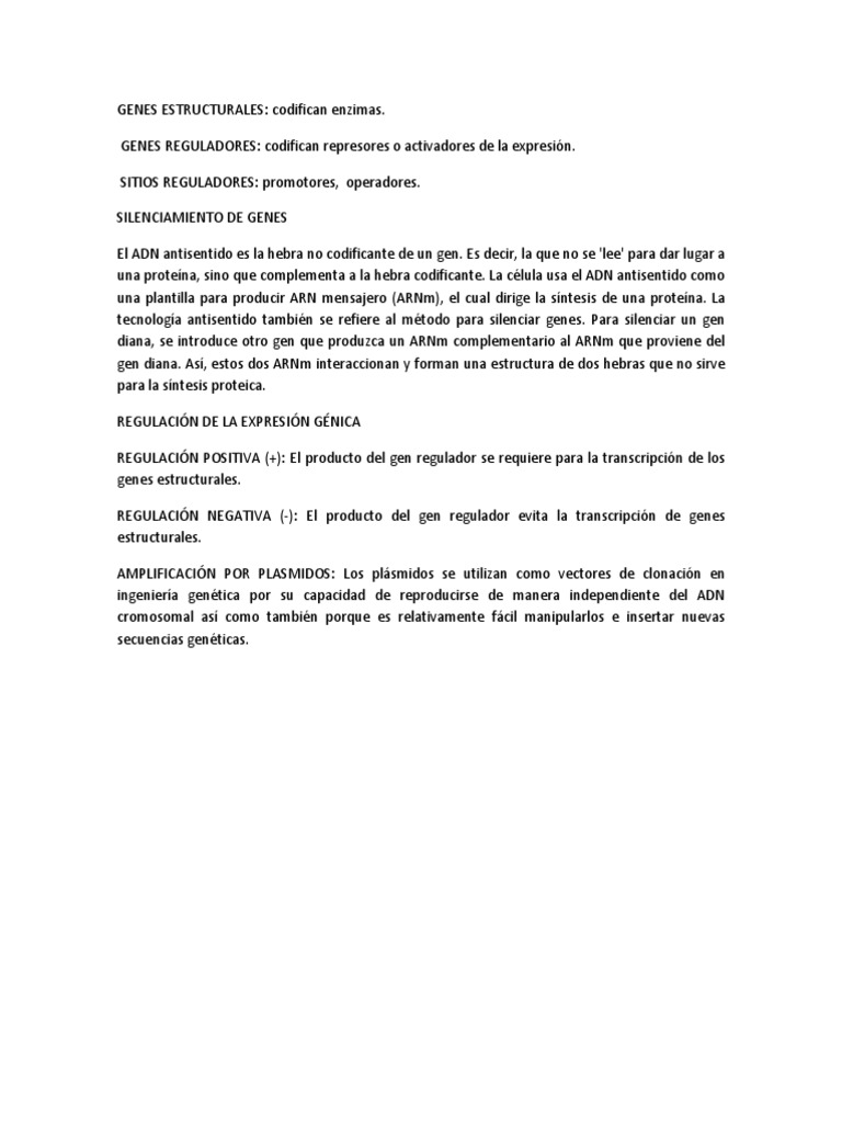 Genes Estructurales | PDF | Ciencia y matemáticas