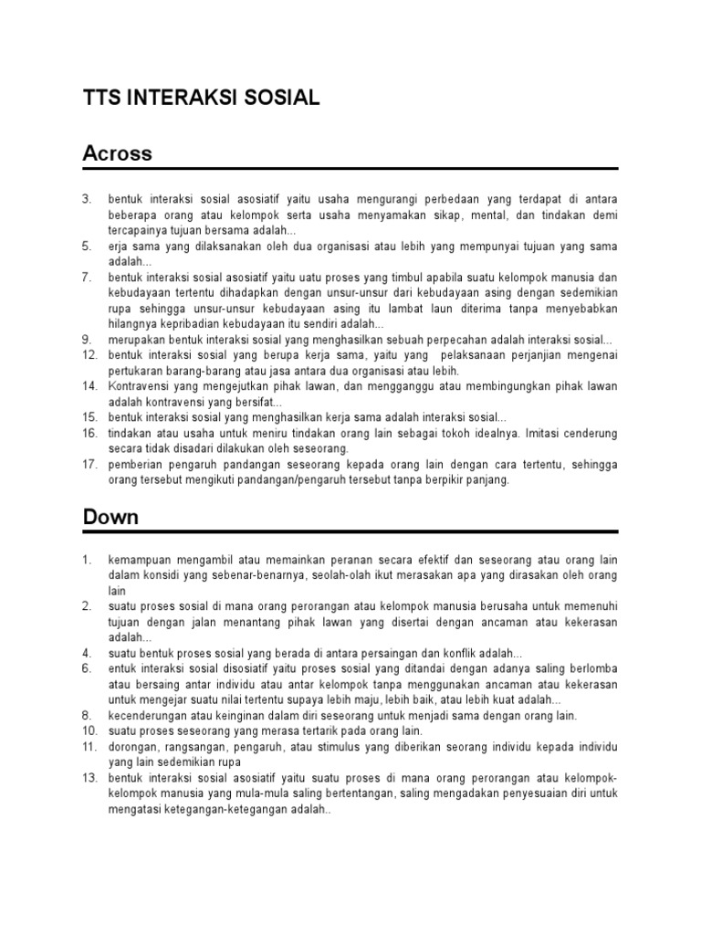 Tts Interaksi Sosial | PDF