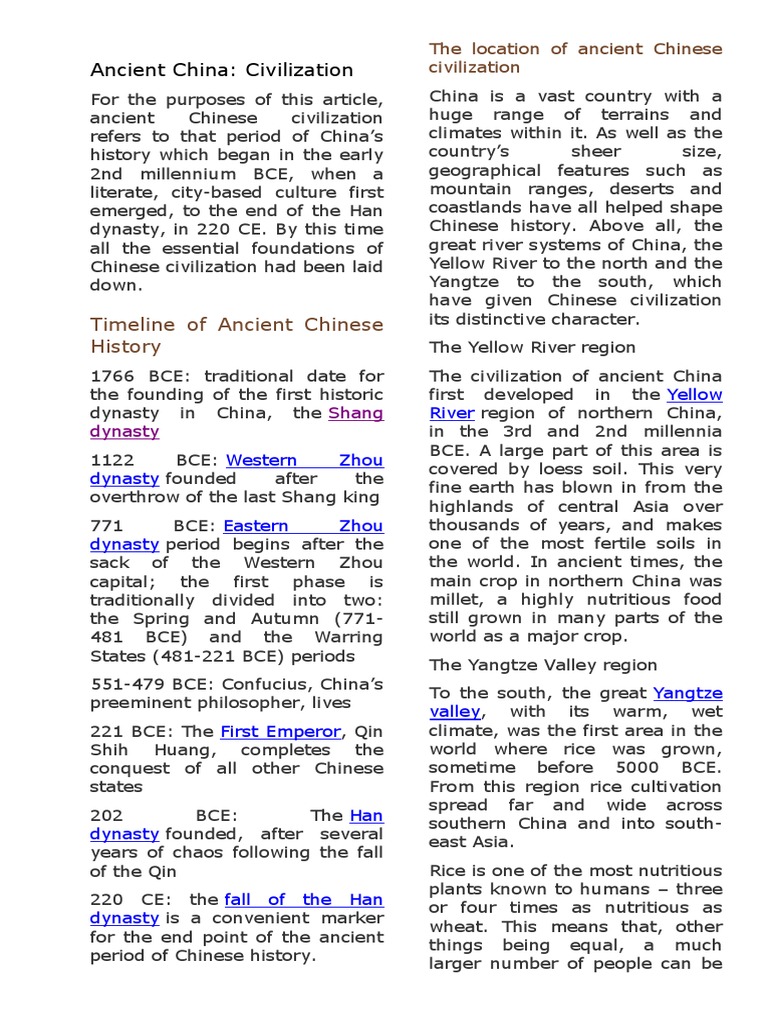 Ancient China Sheldon Report | PDF | Confucianism | History Of China