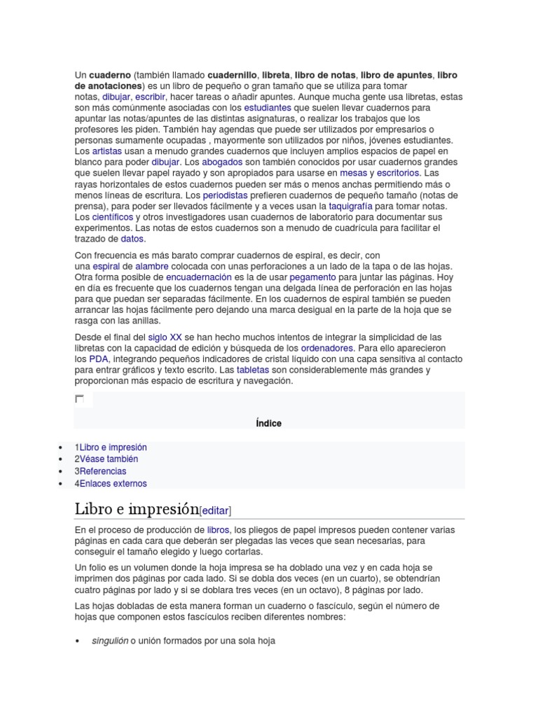 Que Es Un Cuaderno | PDF | Cuaderno