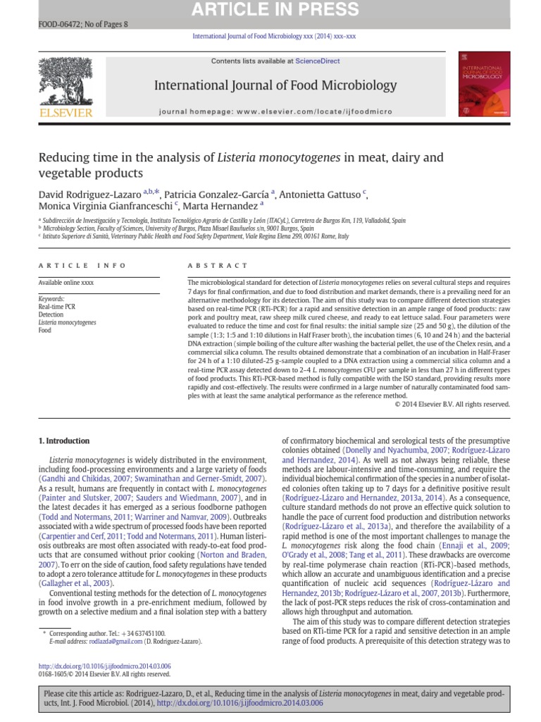 Rodriguez Lazaro2014 | Download Free PDF | Colony Forming Unit | Polymerase Chain Reaction