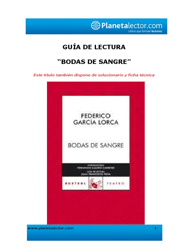 Guía Completa de "Bodas de Sangre" | PDF | Federico García Lorca | Amor