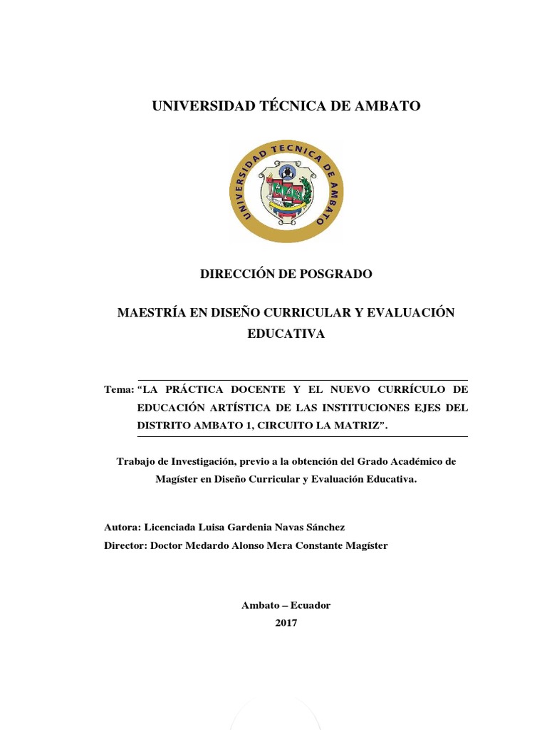 Práctica Docente y Currículo Artístico | PDF | Educación en artes ...