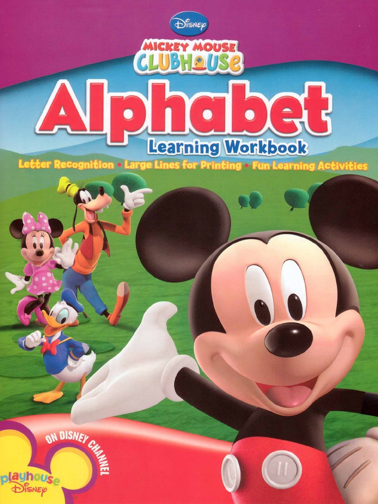 Mickey Mouse Clubhouse - Alphabet Learning Workbook PDF | PDF