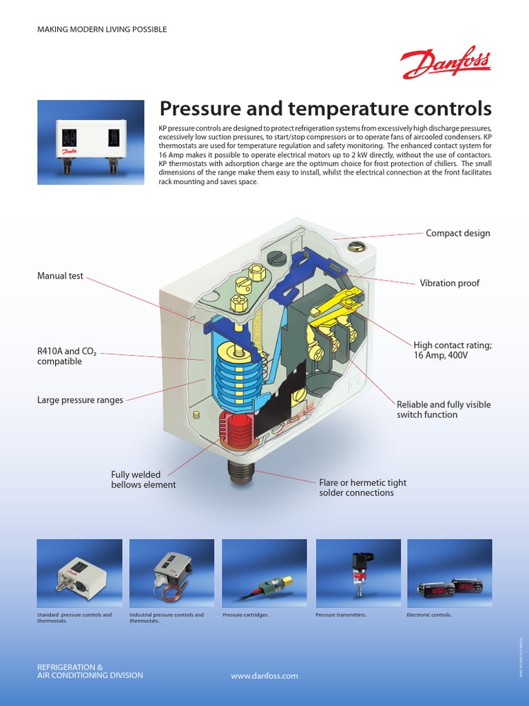 Pressure and Temperature Controls: Compact Design | PDF | Thermostat ...