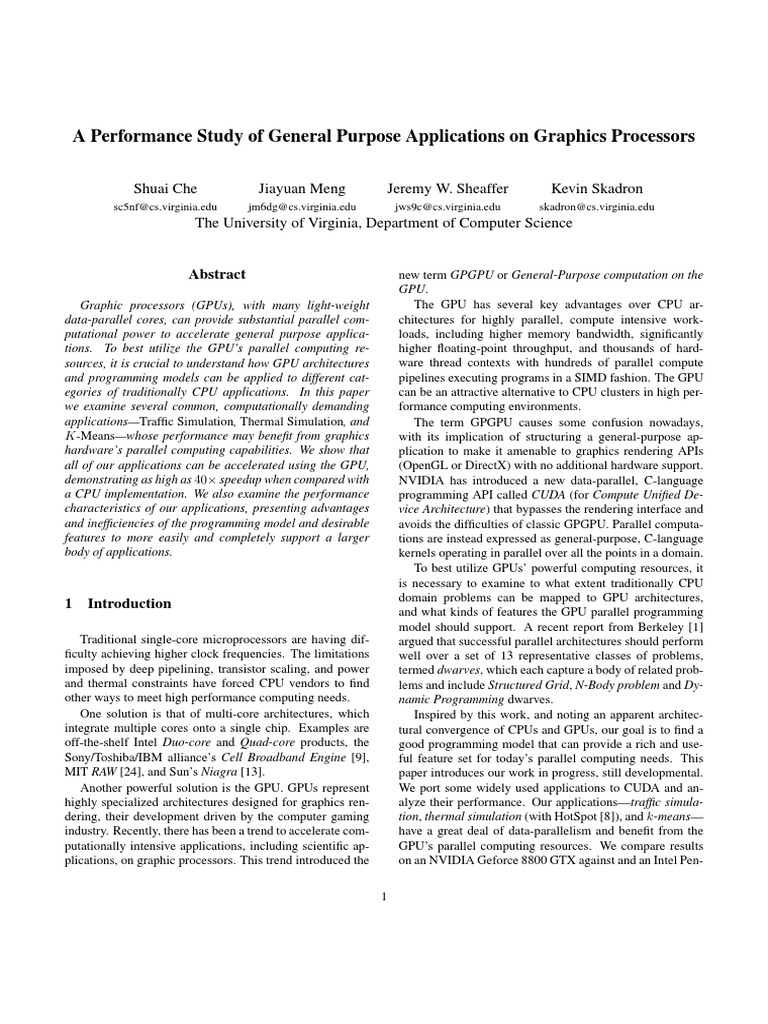 Gpgpu Workshop Cuda | PDF | Graphics Processing Unit | Parallel Computing Gpgpu Workshop Cuda | PDF | Graphics Processing Unit | Parallel Computing