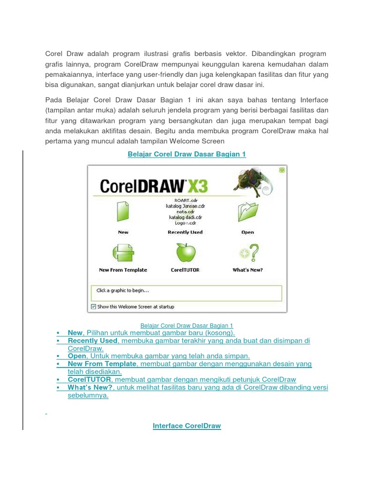 Corel Draw Adalah Program Ilustrasi Grafis Berbasis Vektor | PDF