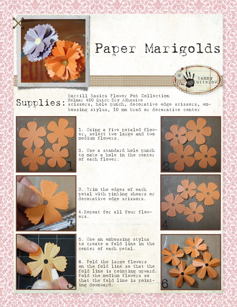 Paper Marigold Tutorial | PDF | Scissors | Nature