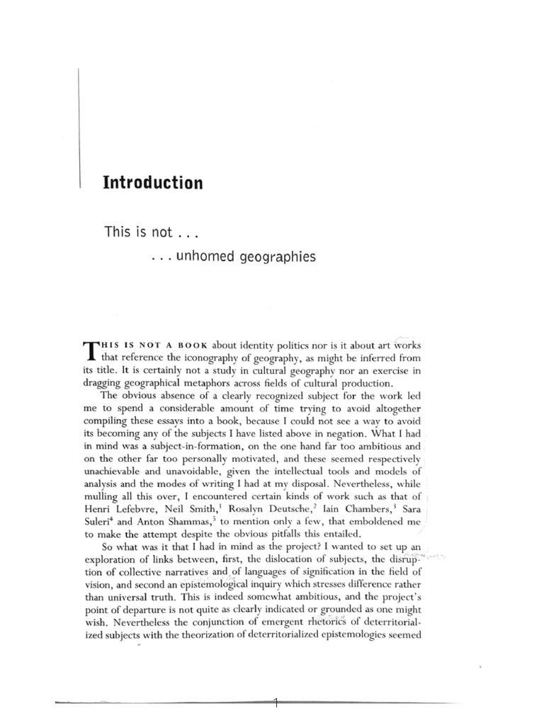 Irit Rogoff - Terra Infirma Intro PDF | PDF