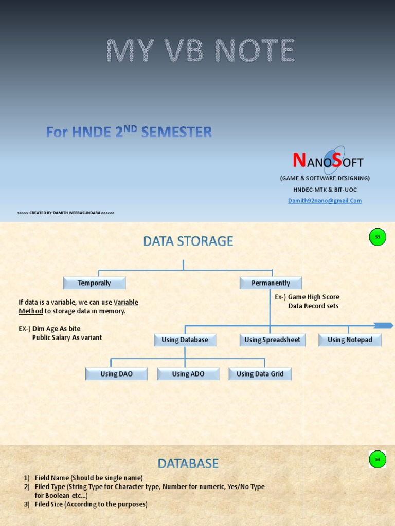 VB Note PDF | PDF | Data Management | Databases