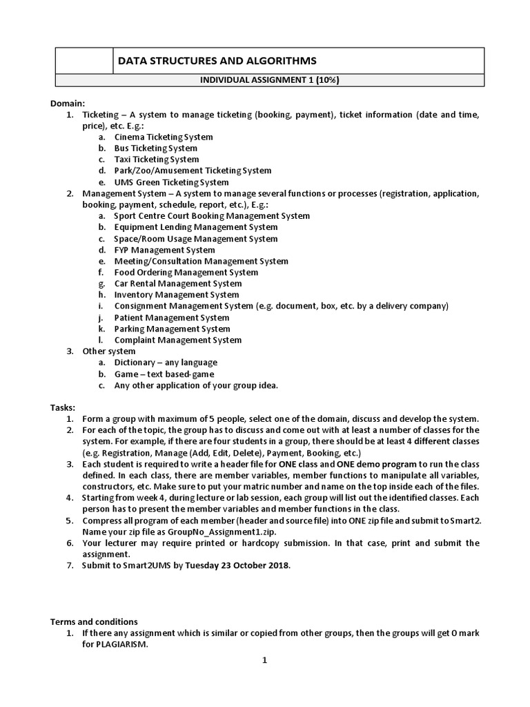 Designing Classes and Demonstrating Data Structures for a Ticketing ...