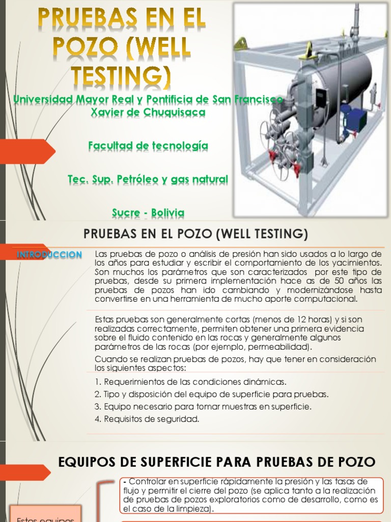 Well Testing | Descargar gratis PDF | Bomba | Petróleo