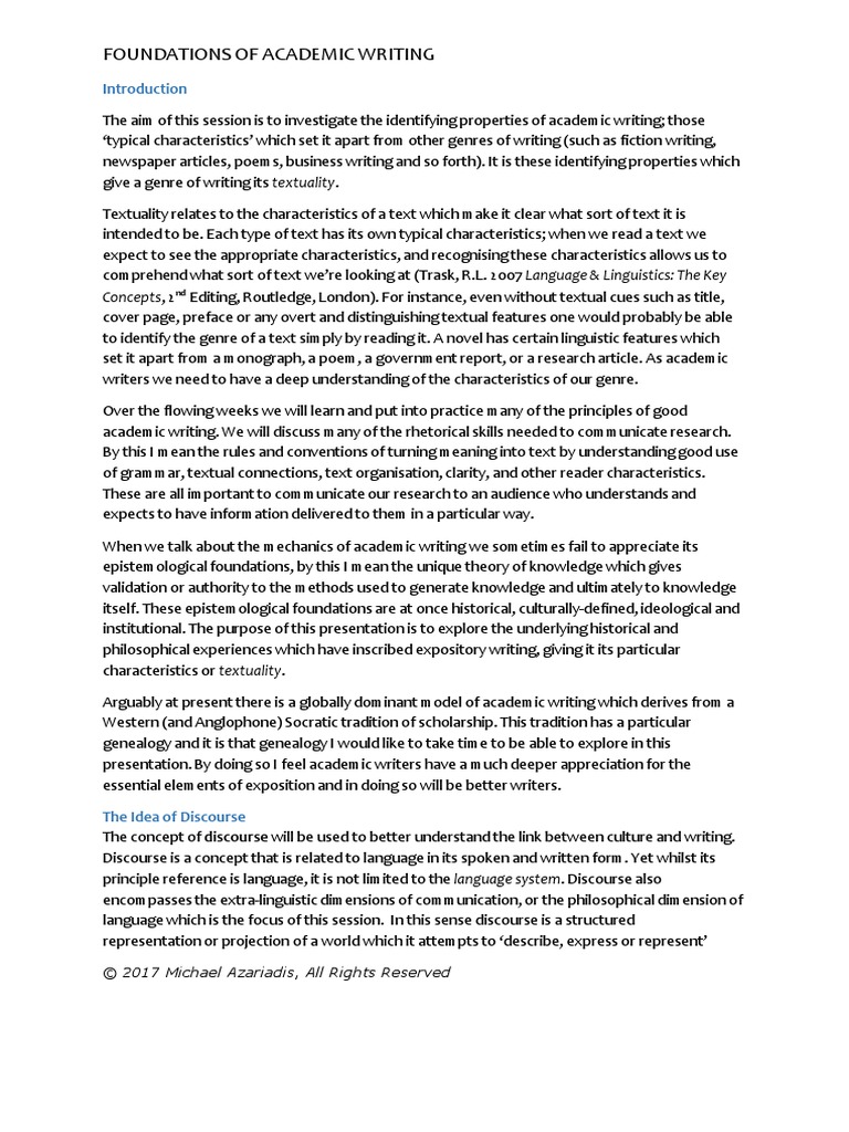 Foundations of Academic Writing | PDF | Ethnography | Positivism